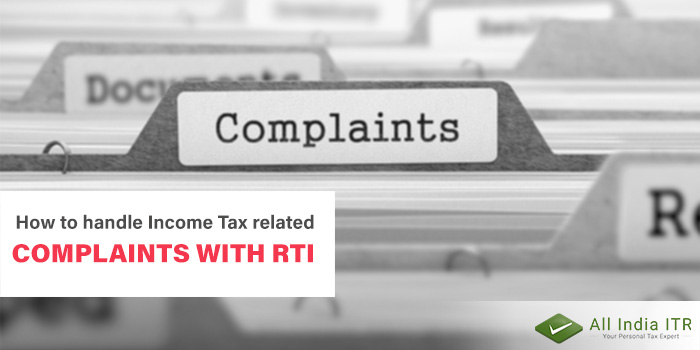 How to use RTI for Income Tax related complaints | ITR Online