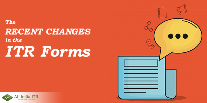 Changes in ITR Forms | All india ITR | Income Tax Return